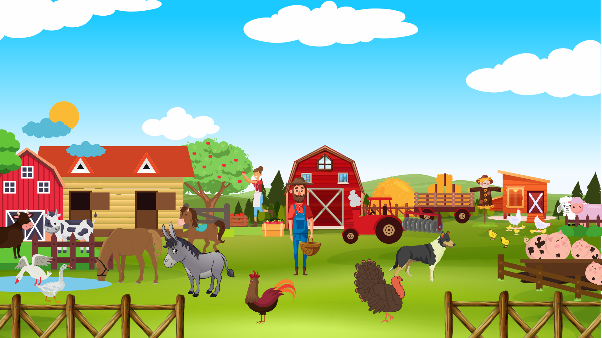 The Farm - Ferma - carte de colorat – Global-Learning.ro